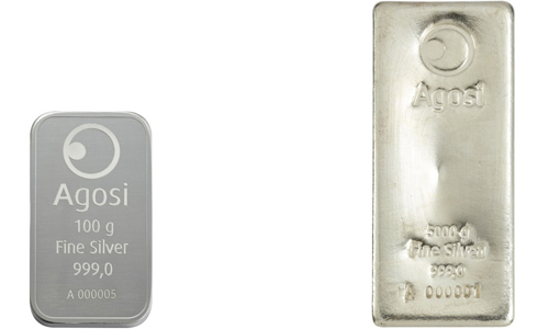 Agosi Silberbarren - Anlagebarren in Silber der Allgemeinen Gold- und Silberscheideanstalt AG